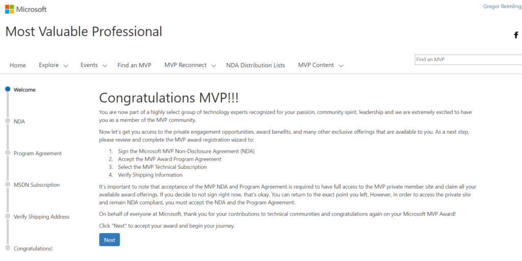 Microsoft MVP for Azure 2020-2021 – Gregor Reimling
